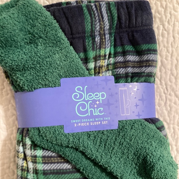 Sleep Chic | Intimates & Sleepwear | Nwt Sleep Chic Pajama Pants Fuzzy ...